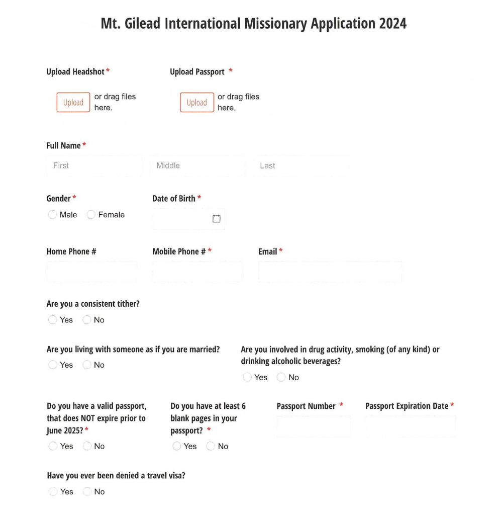 Missions Guide – Mt Gilead FGIM